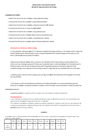 Lesson 1 (Patterns in Nature) in MMW 113 - Mathematics in the Modern ...