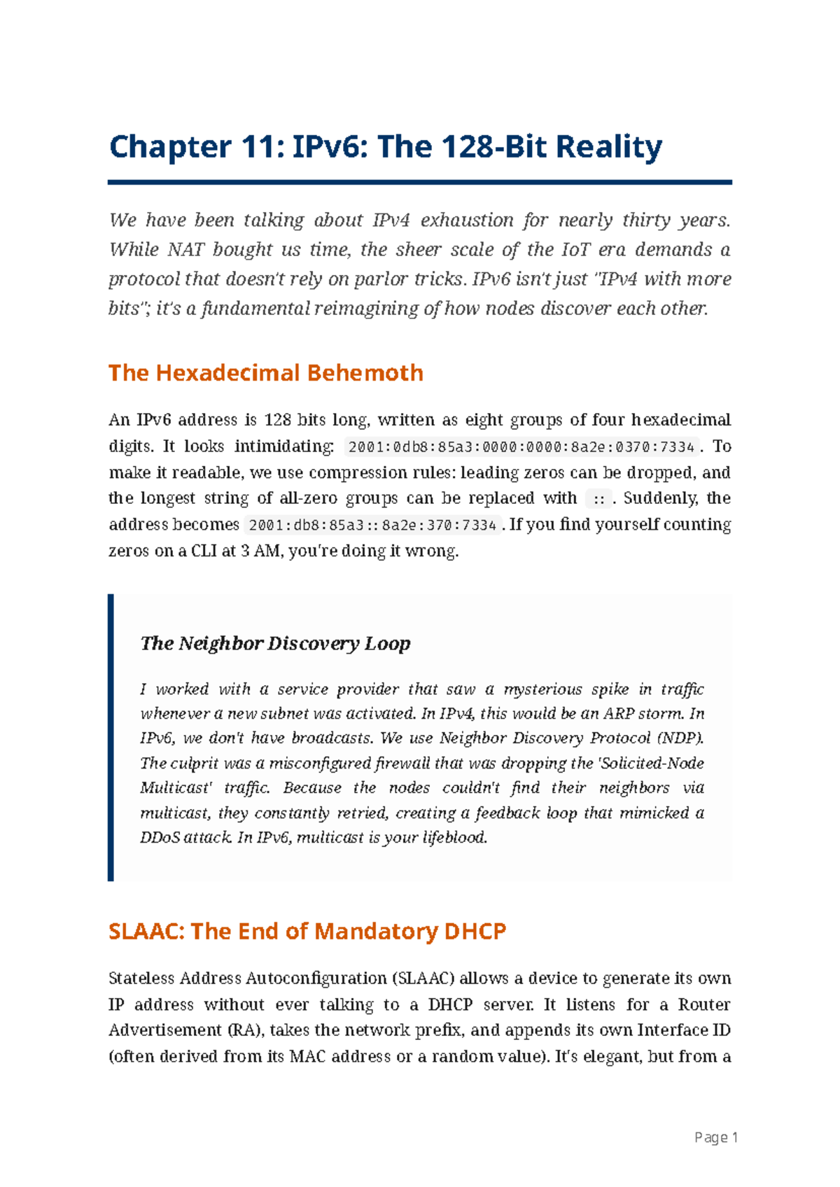 Chapter 11: IPv6 - The 128-Bit Reality Explained - Studocu