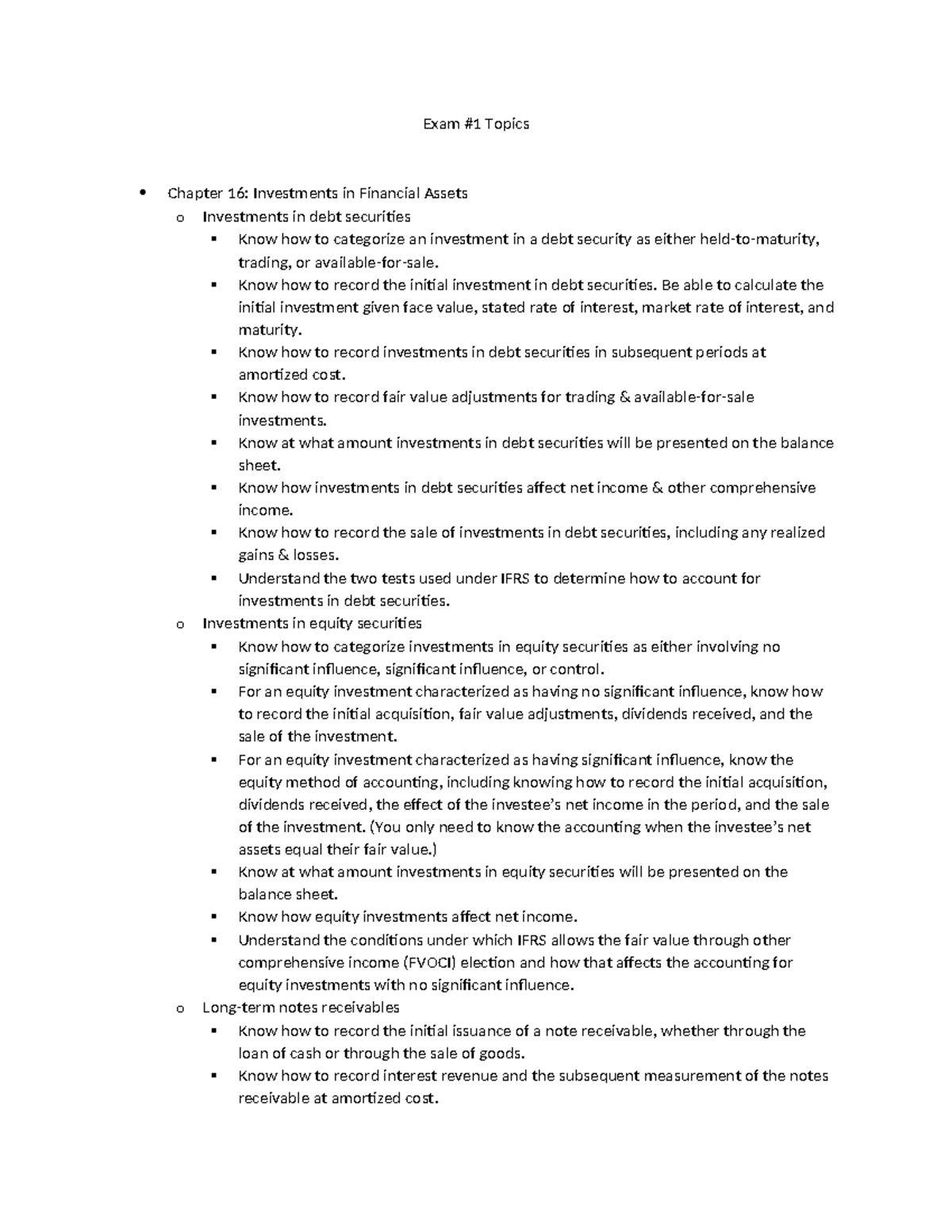 Exam #1 Topics: Investments & Income Taxes (Ch. 16-17) - Studocu