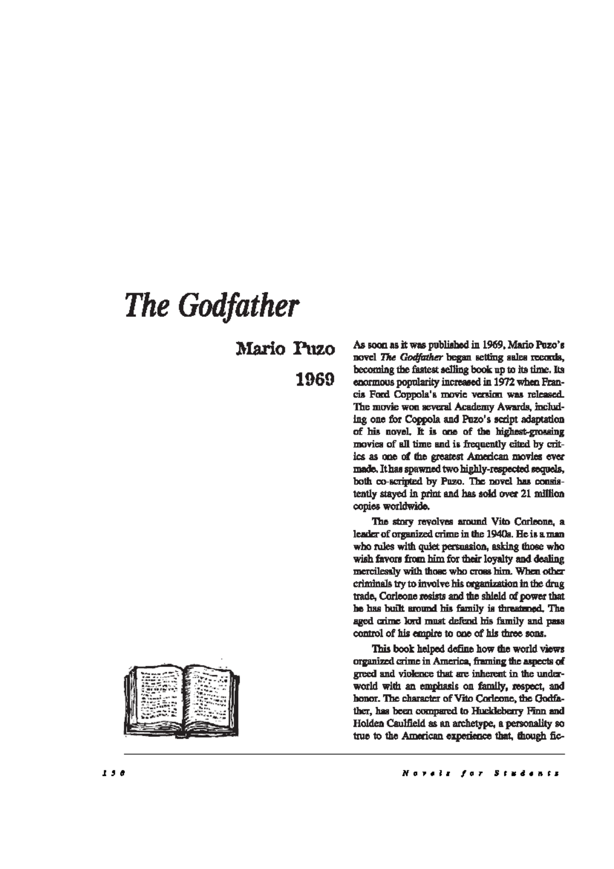 02 Puzo's The Godfather: A Comprehensive Study Guide - Studocu