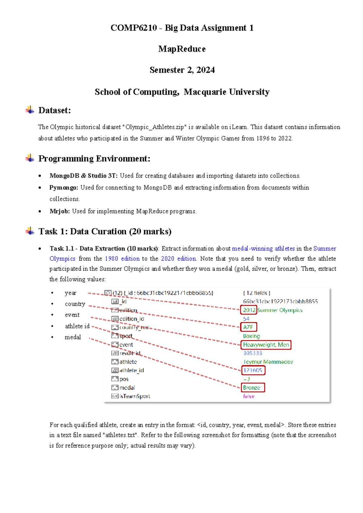 COMP6210 - Big Data Assignment 1 (2024S2) - MapReduce Tasks & Analysis - Studocu