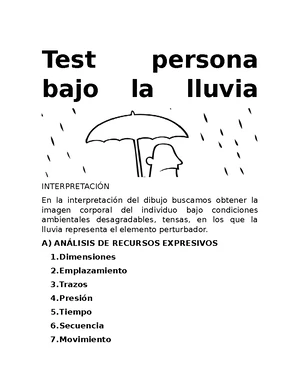 TEST BAJO LA Lluvia - MANUAL DE INTERPRETACION - Test persona bajo la ...