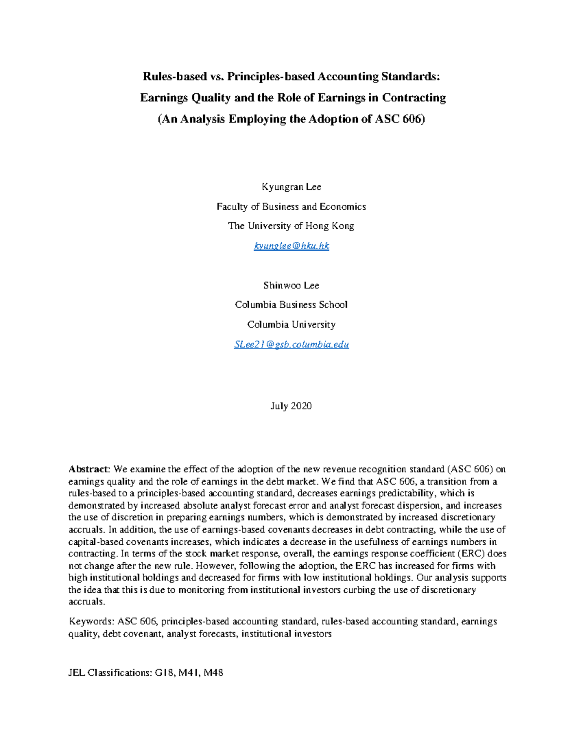 Ch2: Rules-based vs. Principles-based Accounting Standards Analysis ...