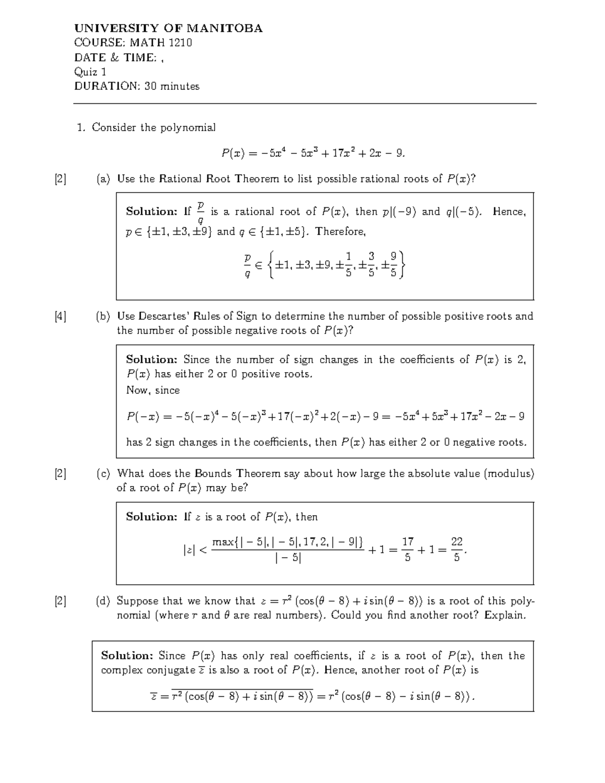 MATH 1210 Fall 2025 - Quiz 3 Solutions - Studocu