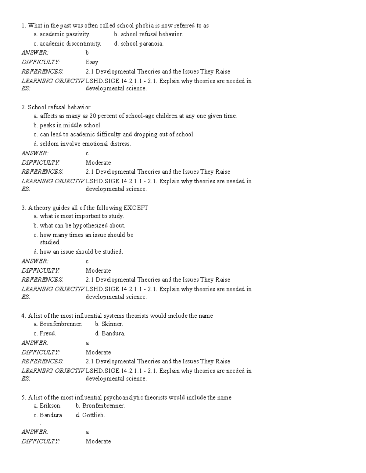 Chapter 02: Theories of Human Development and Related Issues - Studocu