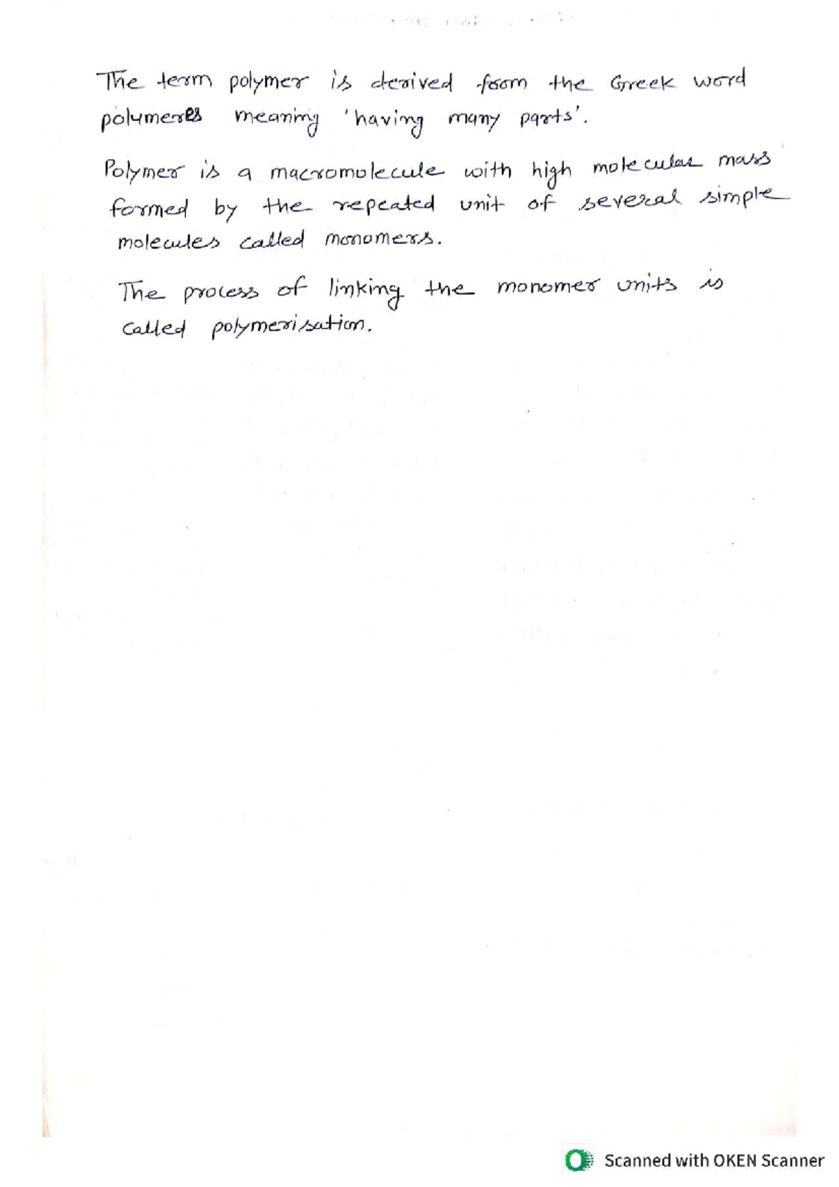 Polymer - Lecture Notes on Structure and Types - Studocu