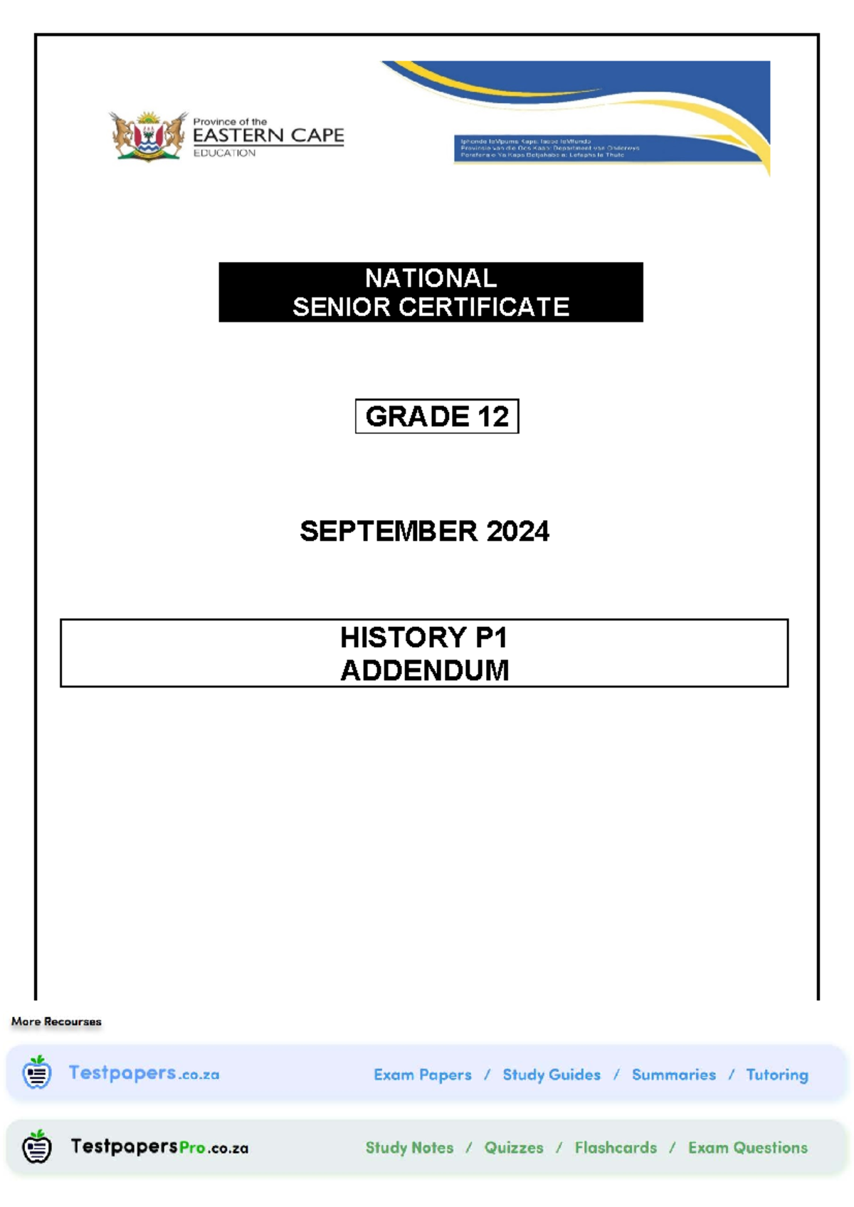 History P1 Adden GR12 SEP 2024 English watermark - NATIONAL SENIOR ...