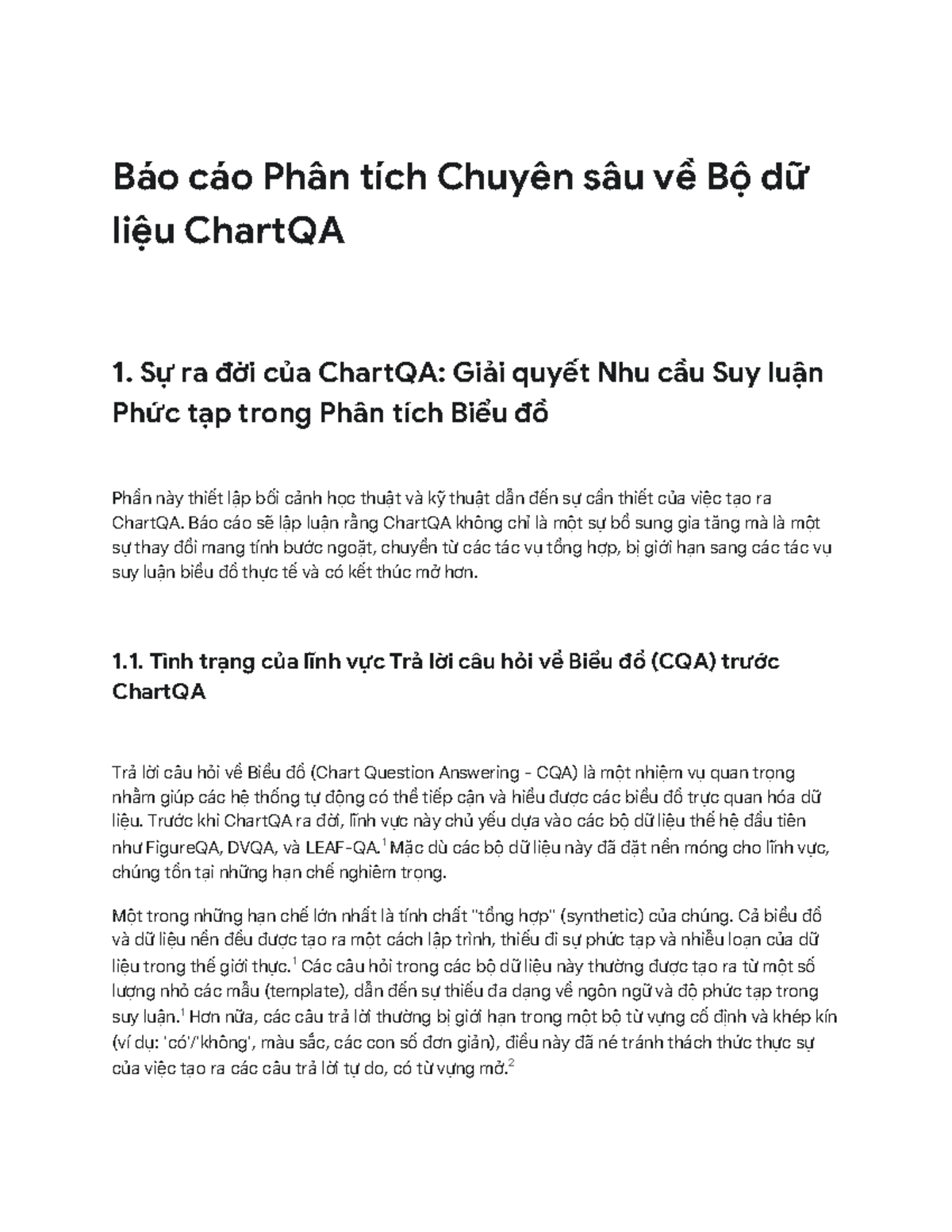 Nghiên cứu về Dataset ChartQA và Đánh giá Hiệu suất - 1 - Studocu
