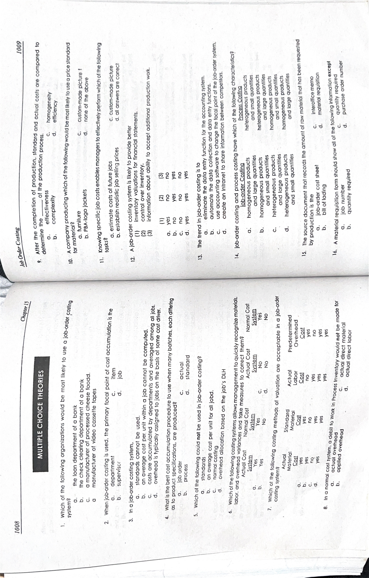 JOC MCQ - Job Order Costing Final Exam Questions and Answers - Studocu