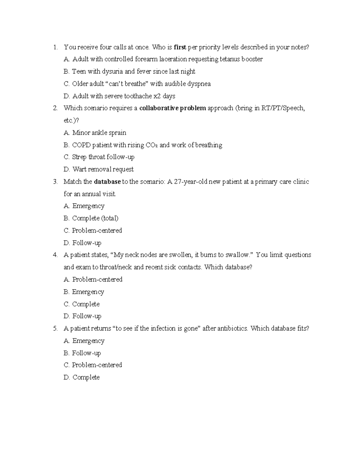 NUR 101: Prioritization and Assessment Techniques for Patient Care ...