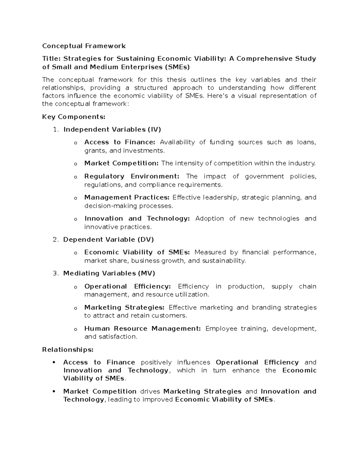 Strategies for Sustaining Economic Viability of SMEs: A Comprehensive ...