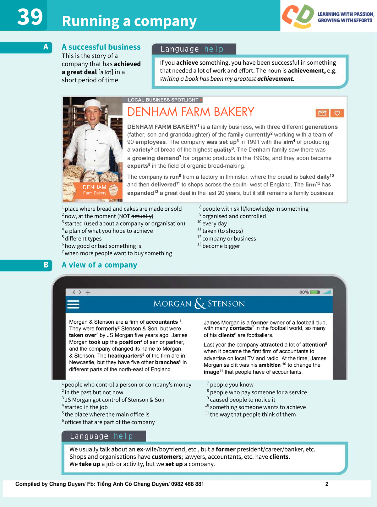 Unit 39 - Running a Successful Business: Denham Farm Bakery & Morgan ...
