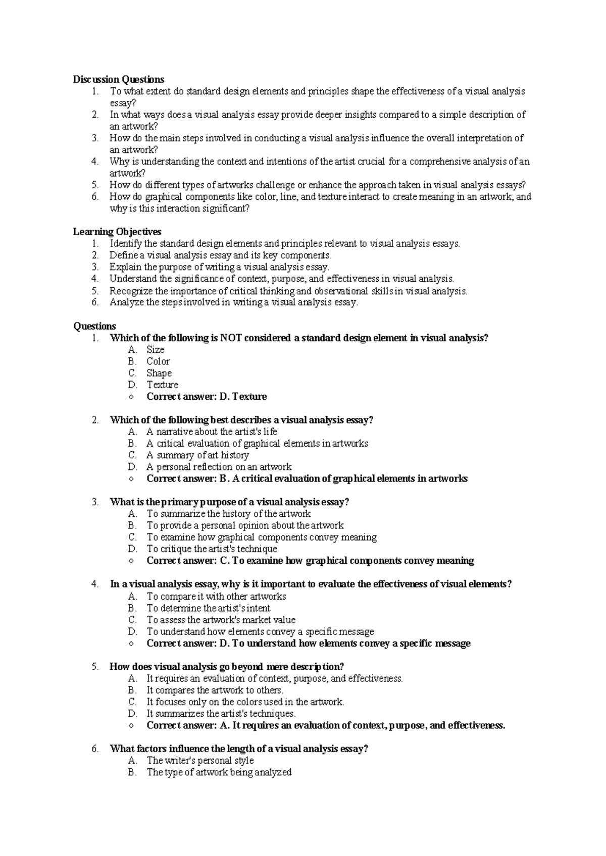 How to Write a Visual Analysis Essay Format, Outline, and Example ...