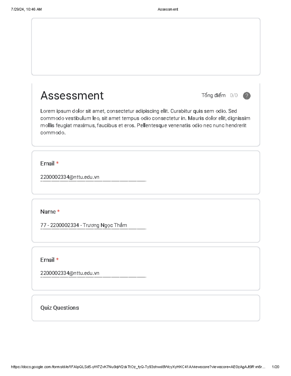 10:46 AM Assessment: Kiểm Tra Thương Mại Điện Tử Lần 1 - Studocu