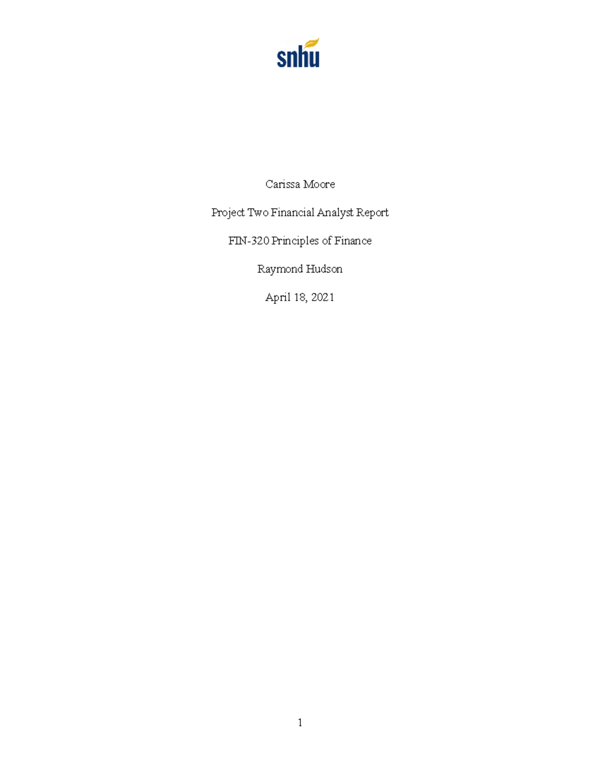 FIN 320: Final Project Milestone Two - Johnson & Johnson Financial ...