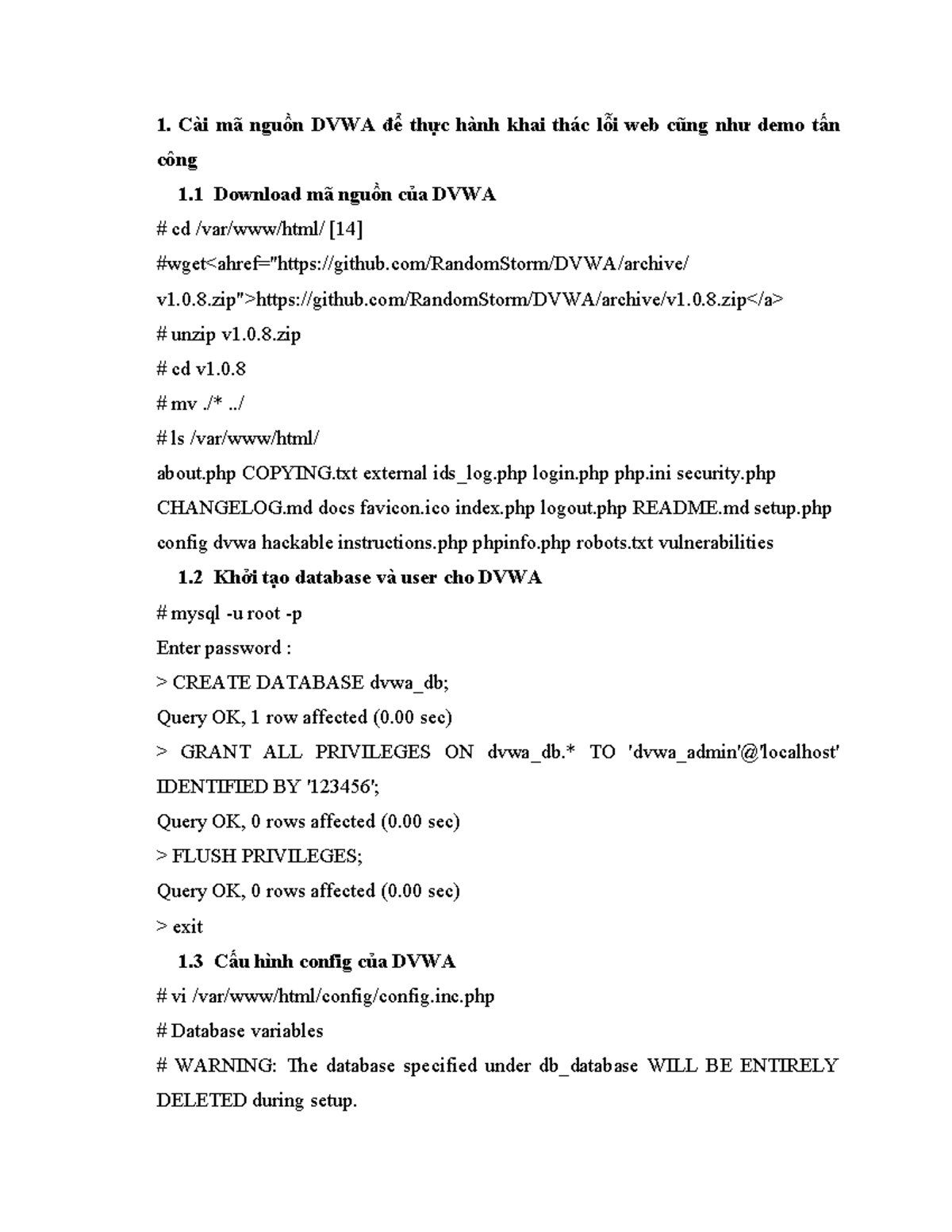 DVWA Web SQL Injection Attack Tutorial - Step-by-Step Guide - Studocu