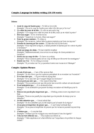 Translation Exercises into French - GCSE French Higher Tier Translate ...