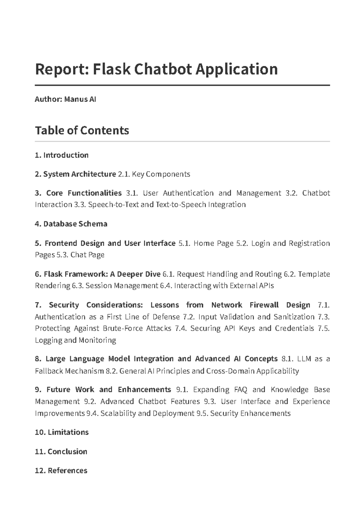 Flask Chatbot Application Report: Design & Implementation Overview - Studocu