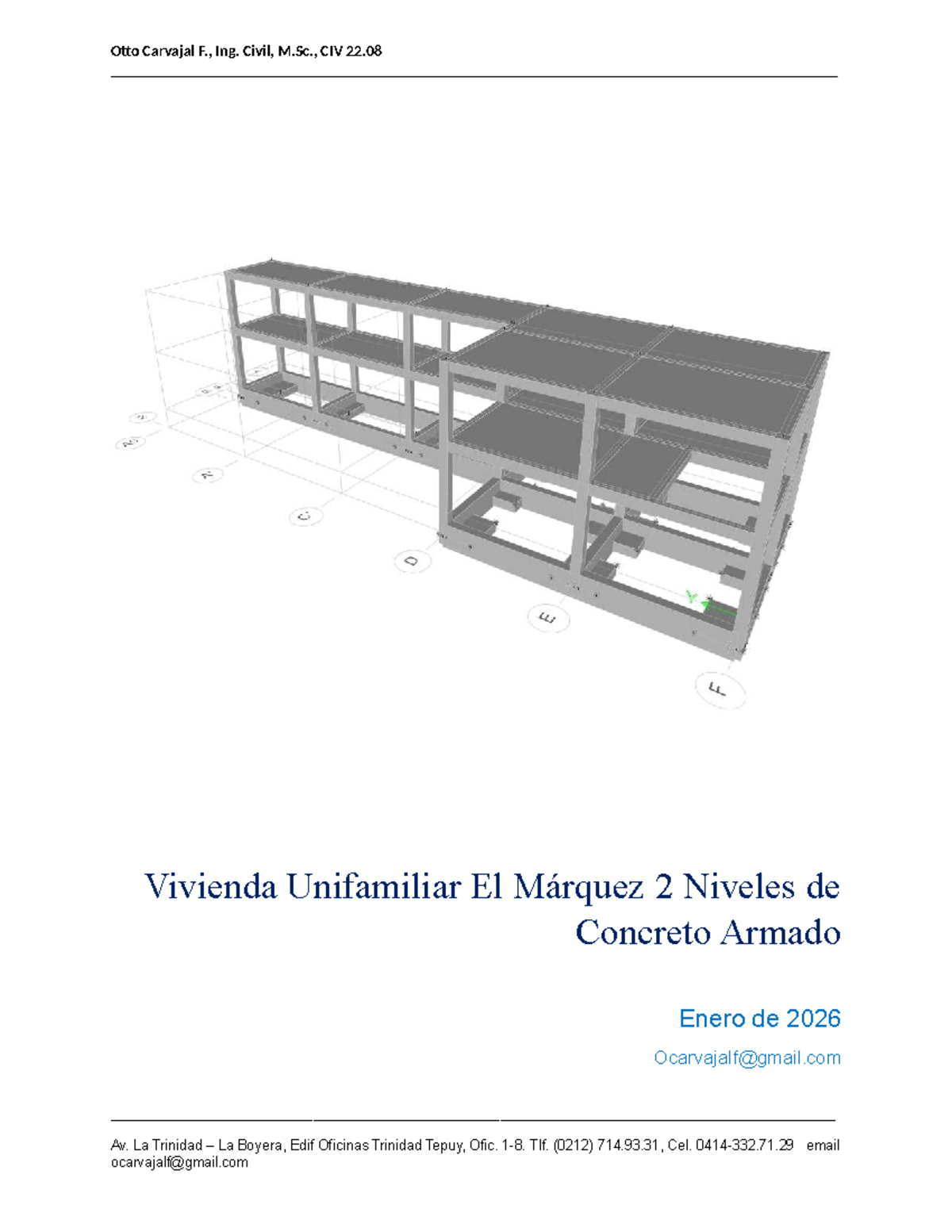 Memoria de Cálculo Estructural CIV 22.08: Vivienda Unifamiliar 2 ...