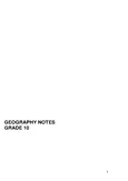 Geography Grade 10 Notes - GEOGRAPHY NOTES GRADE 10 ####### Unit ...