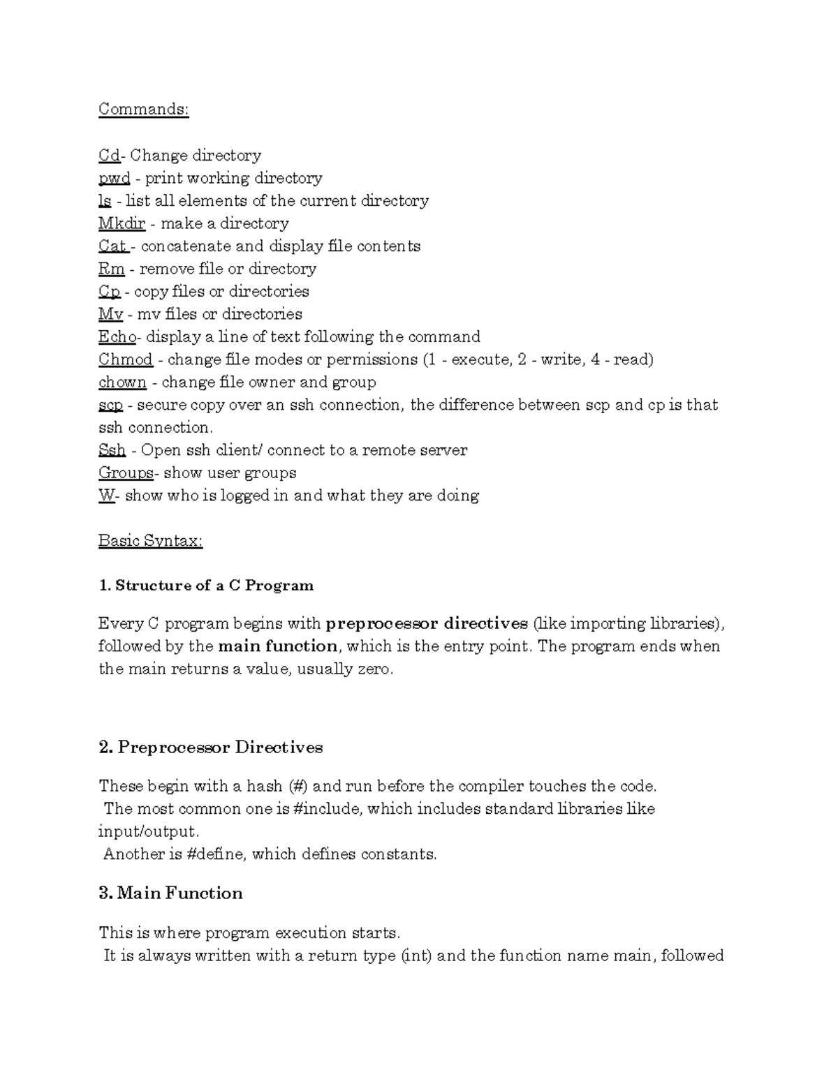 C Programming Structures: Key Concepts and Memory Management - Commands ...