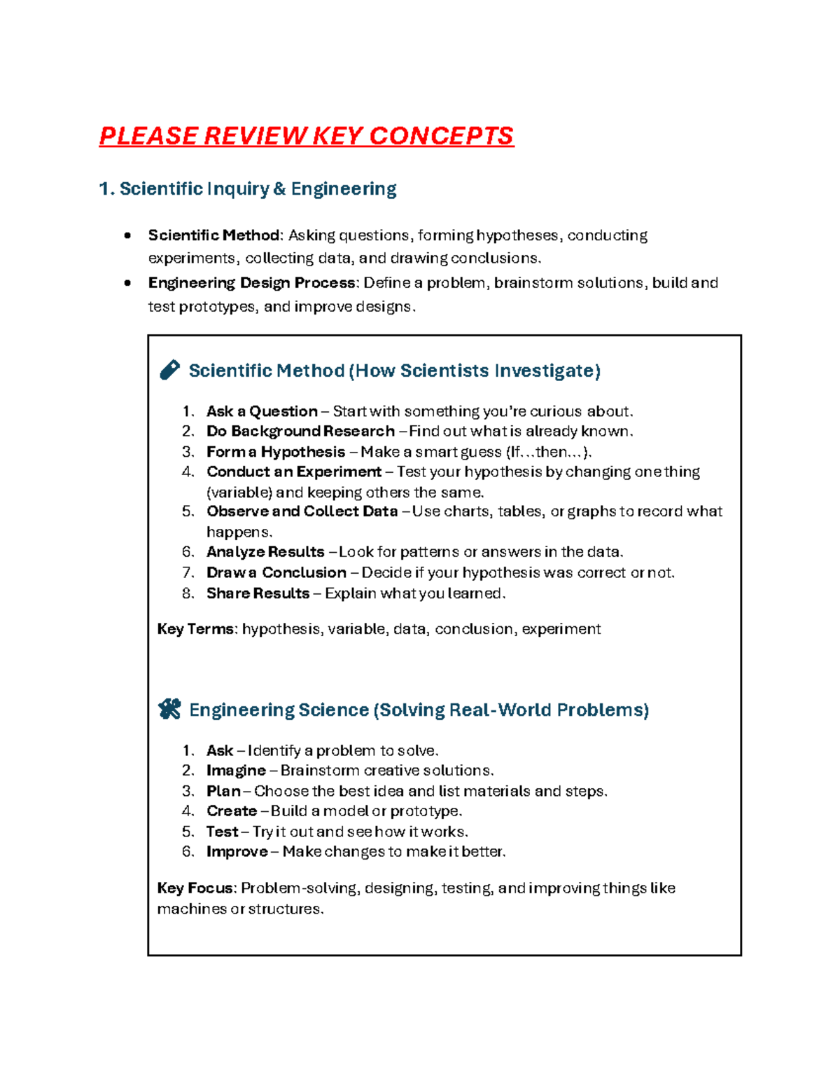 5th Grade Science Concepts Overview: Life, Earth, & Physical Sciences ...