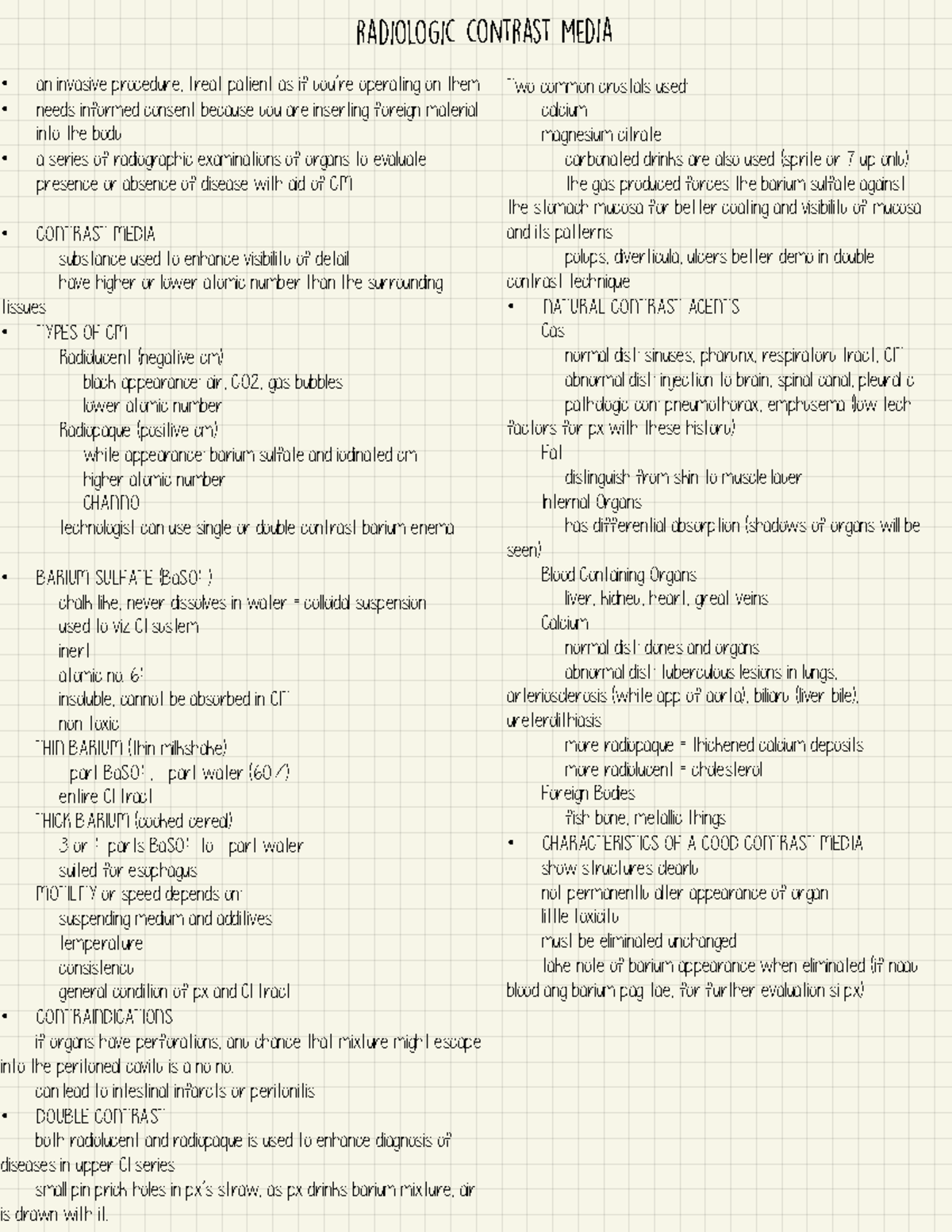 Radcon - Introduction to Radiologic Contrast Media Explained - Studocu