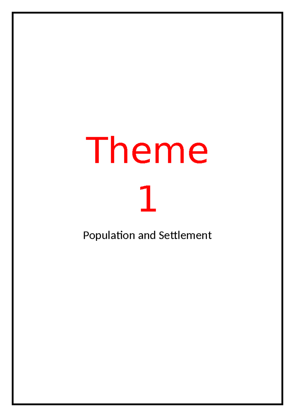 IGCSE Geography Final Exam Notes: Population, Migration & Environment ...