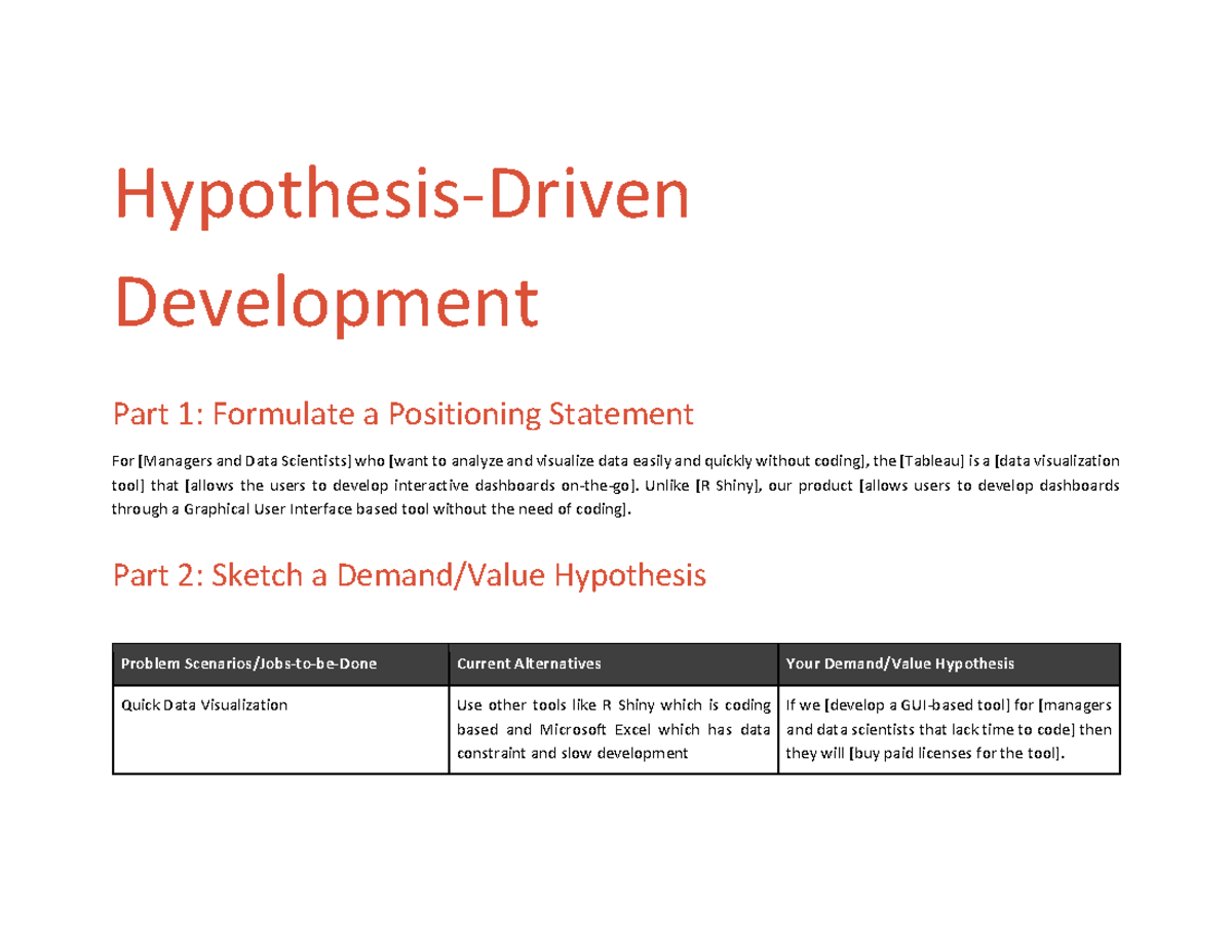 Hypothesis Driven Development Production Engineering - Hypothesis-Driven Development Part 1 ...