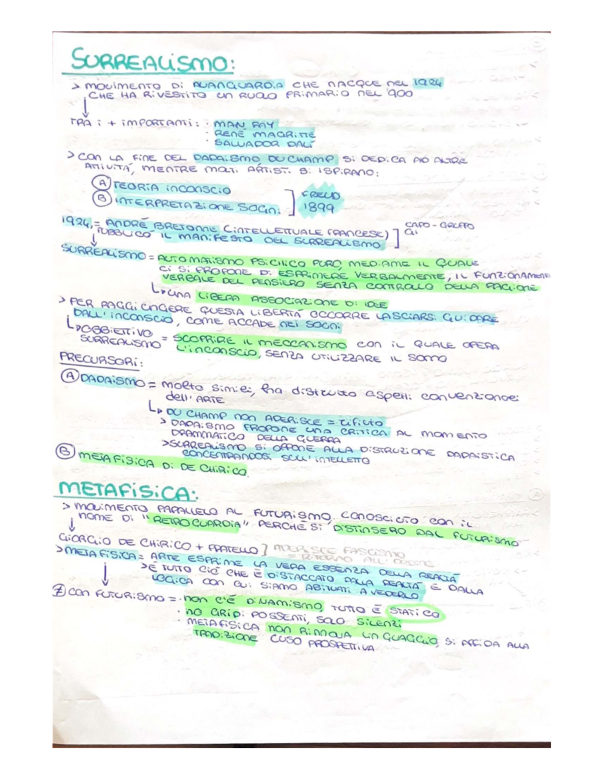 Arte 5ª - Schemi di Storia dell'Arte per Liceo 5° Anno - Studocu
