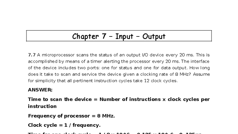 CSCI435 Week 8 - Lecture 2 (Chapter 7 Exercises) - Solutions - Studocu