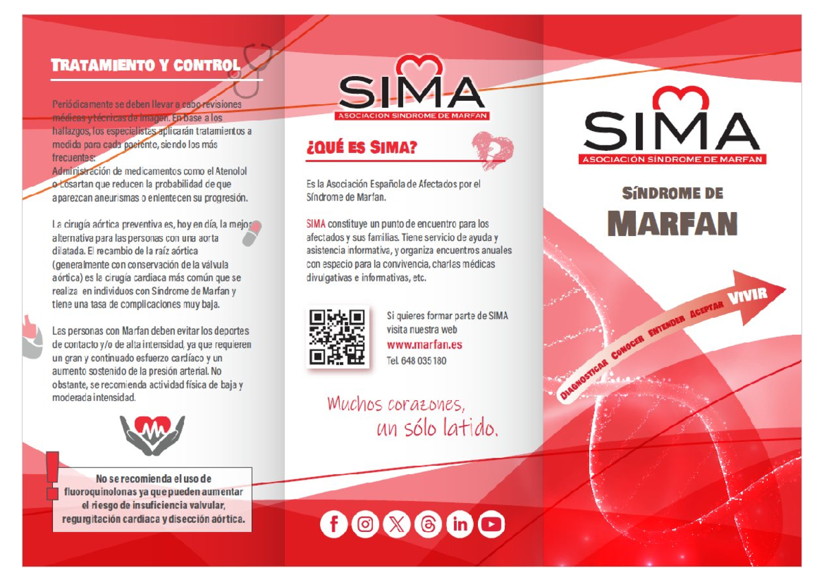 Tratamiento y Control del Síndrome de Marfan - Tríptico EN Español ...