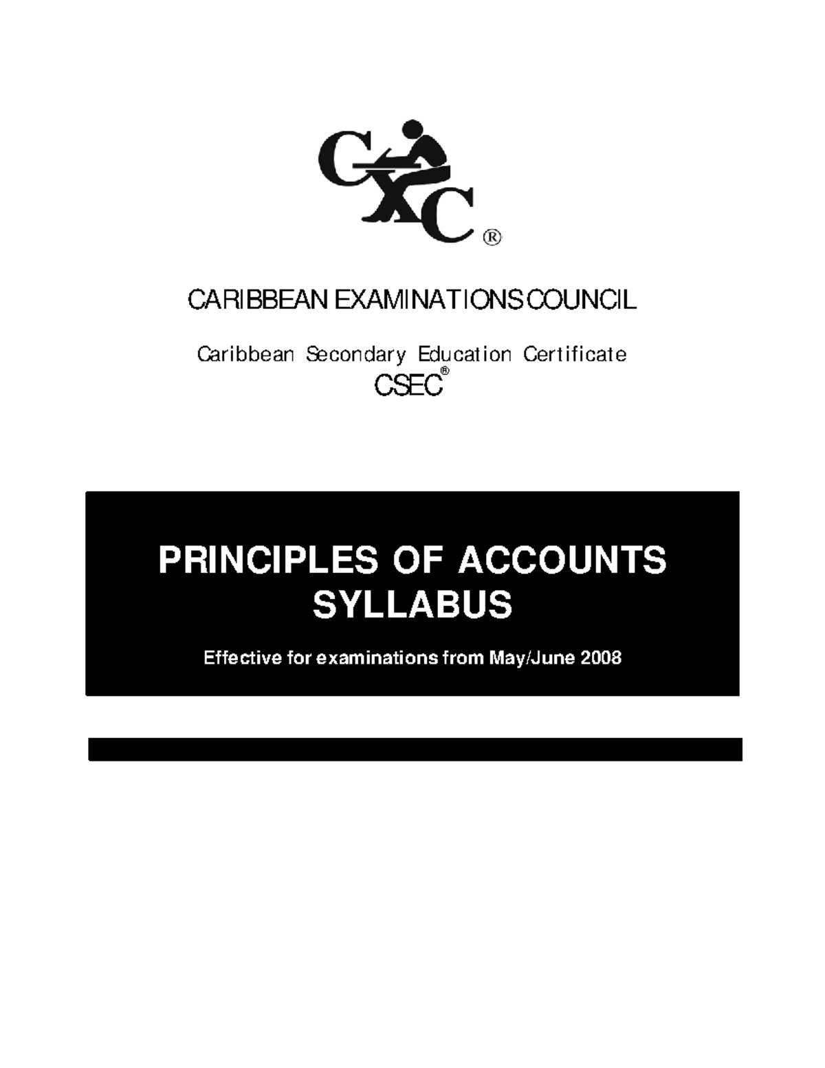 CSEC Principles of Accounts Syllabus Overview and Guidelines - Studocu