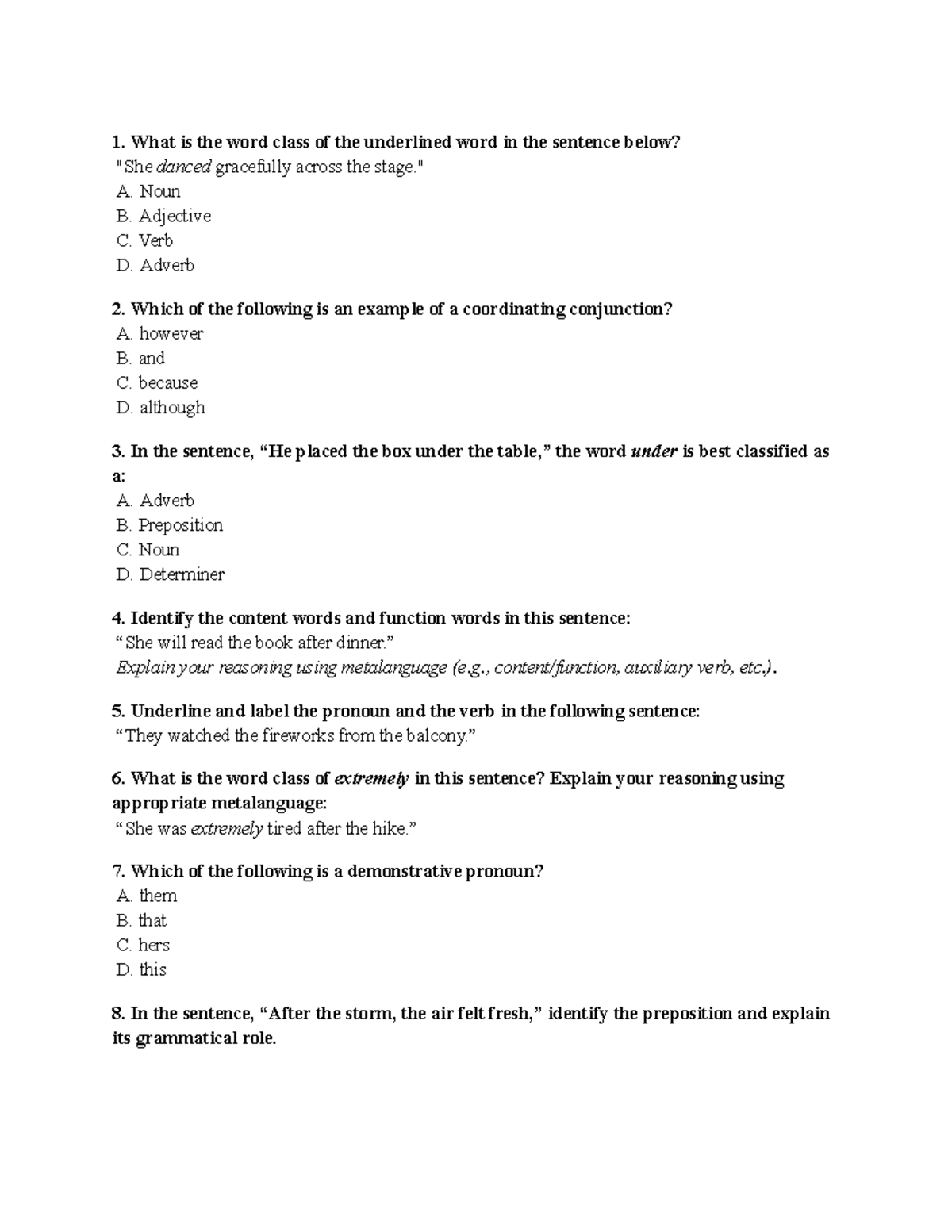 English Language Unit 1 VCE Practice Questions and Answers - Studocu