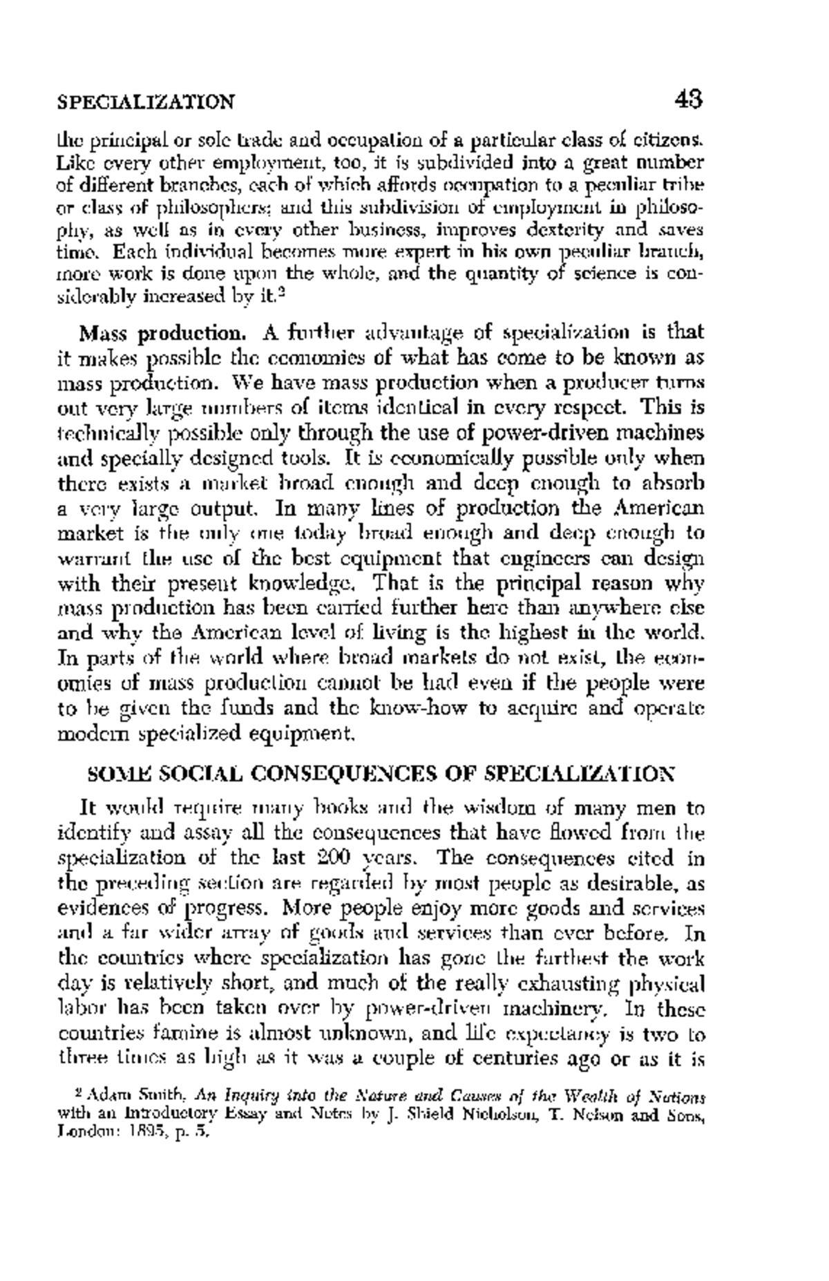 Introduction to Economics – Part 30: Specialization and Mass Production ...