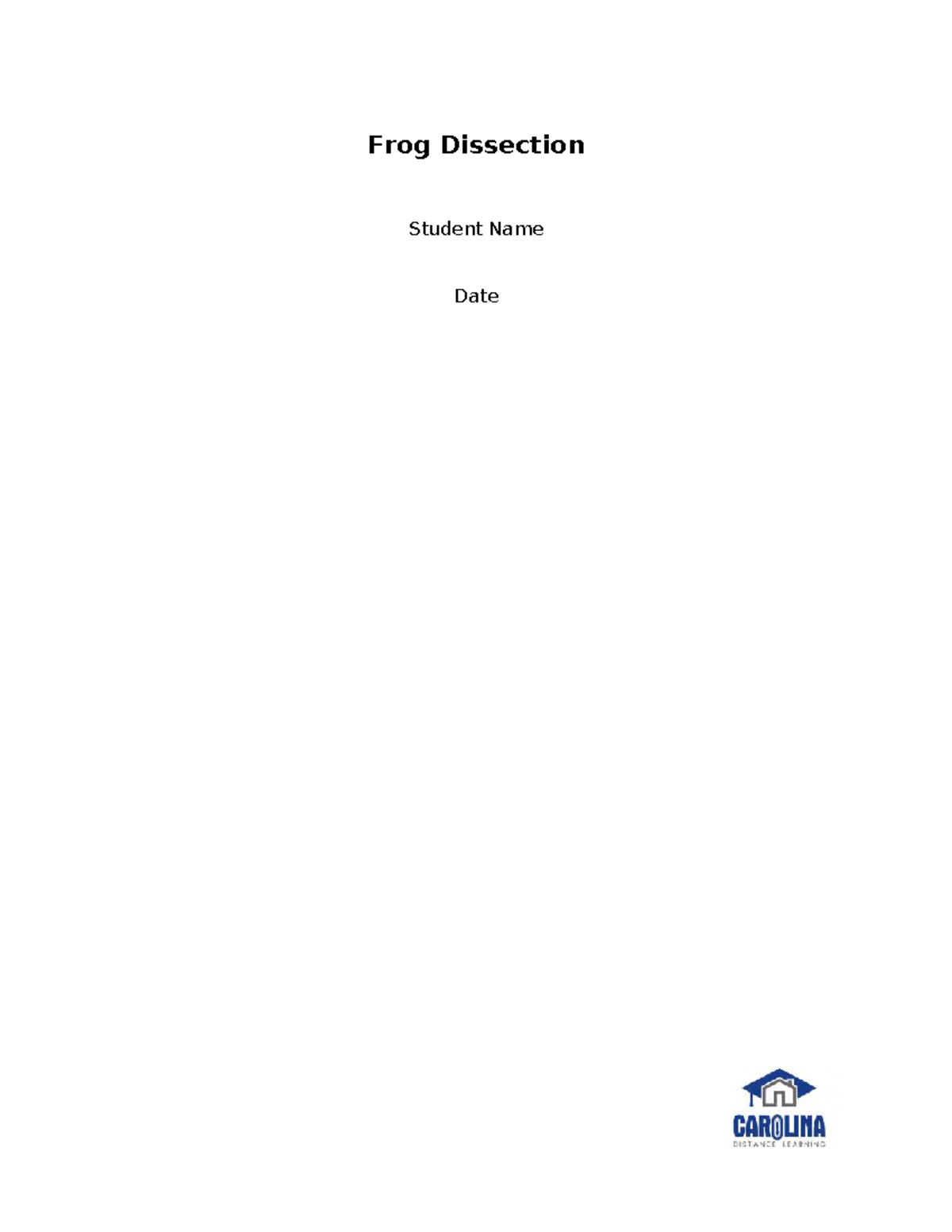 Bio 2 M5L1 Frog Dissection Lab Guide and Questions - Studocu