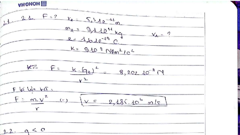 BTLY - Đào Xuân Hải An - B24DCVN001: Physics Problem Set - Studocu
