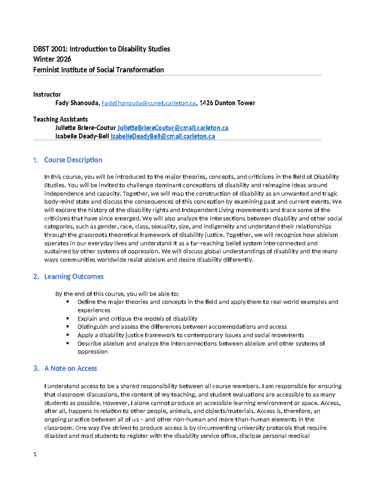 DBST 2001: Intro to Disability Studies - Winter 2026 Final Exam Notes ...