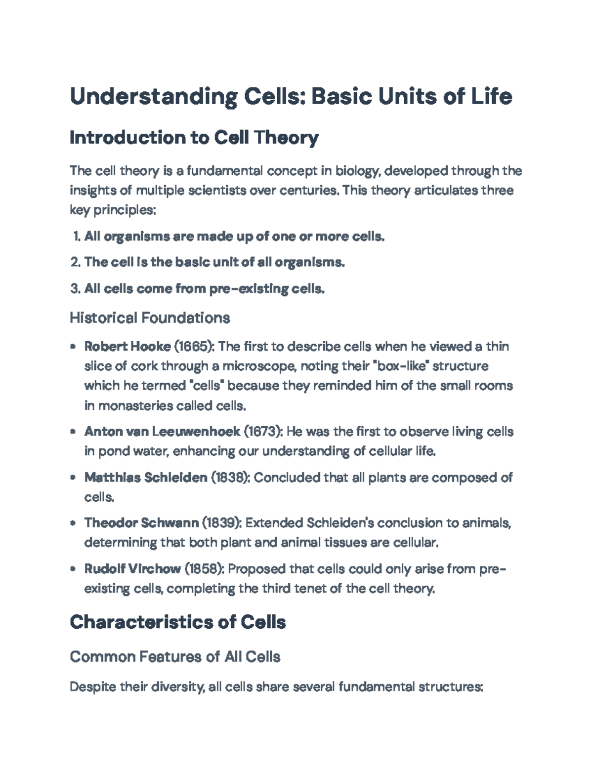 Understanding Cells: An Overview of Cell Theory and Types ...