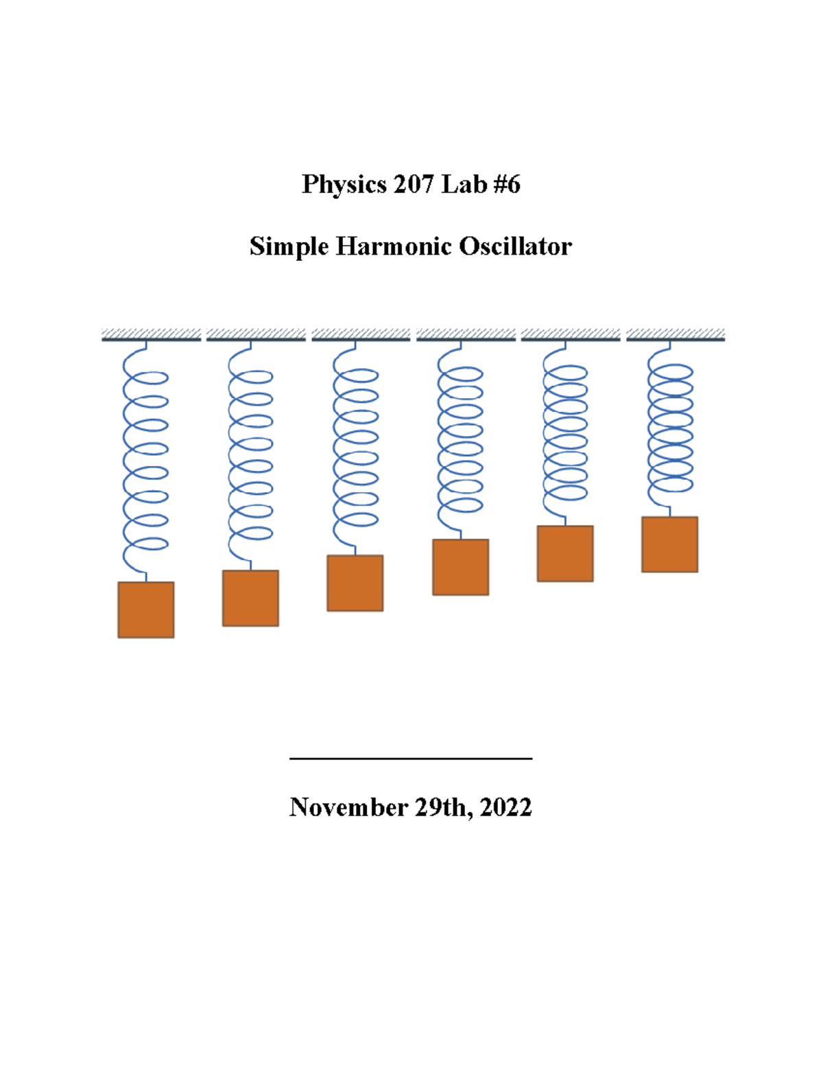 Physics 207 Lab 6: Exploring Simple Harmonic Oscillator Dynamics - Studocu
