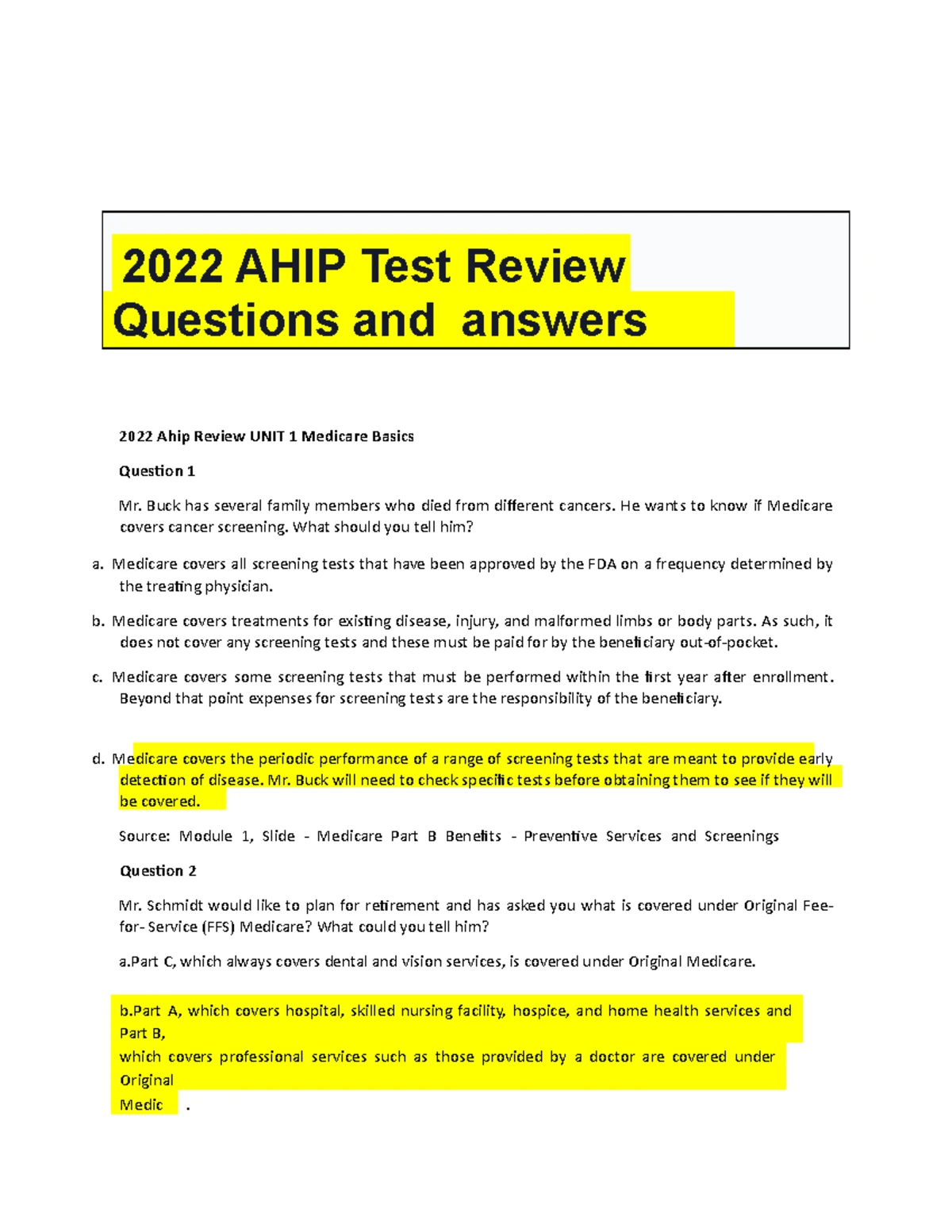 AHIP Module 5 Questions AND Answers 2022-2023 - AHIP MODULE 5 QUESTIONS ...