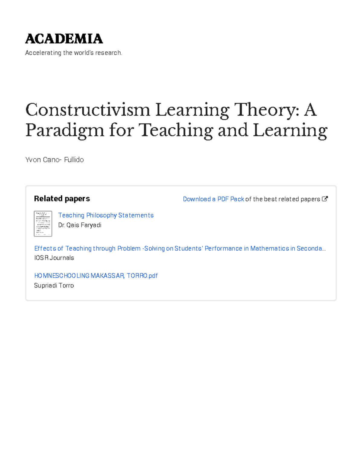 Constructivism with cover page v2 - Accelerat ing t he world's research ...