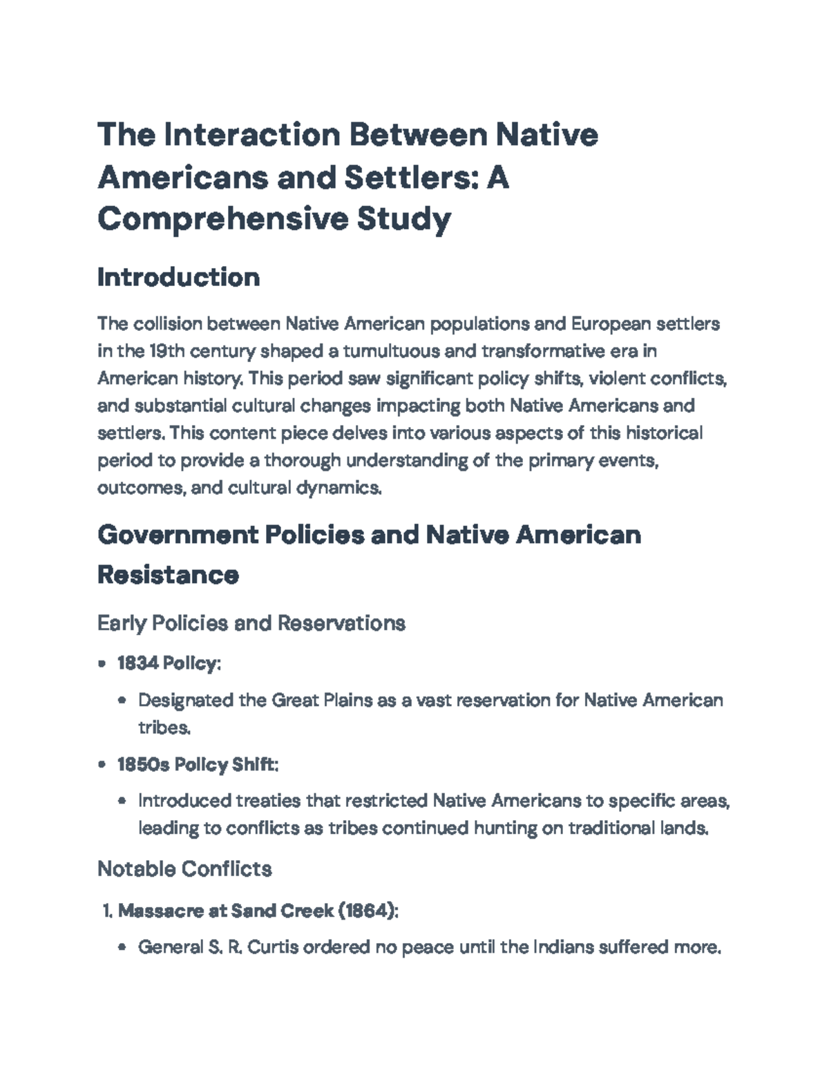 The Interaction Between Native Americans and Settlers: A Detailed ...