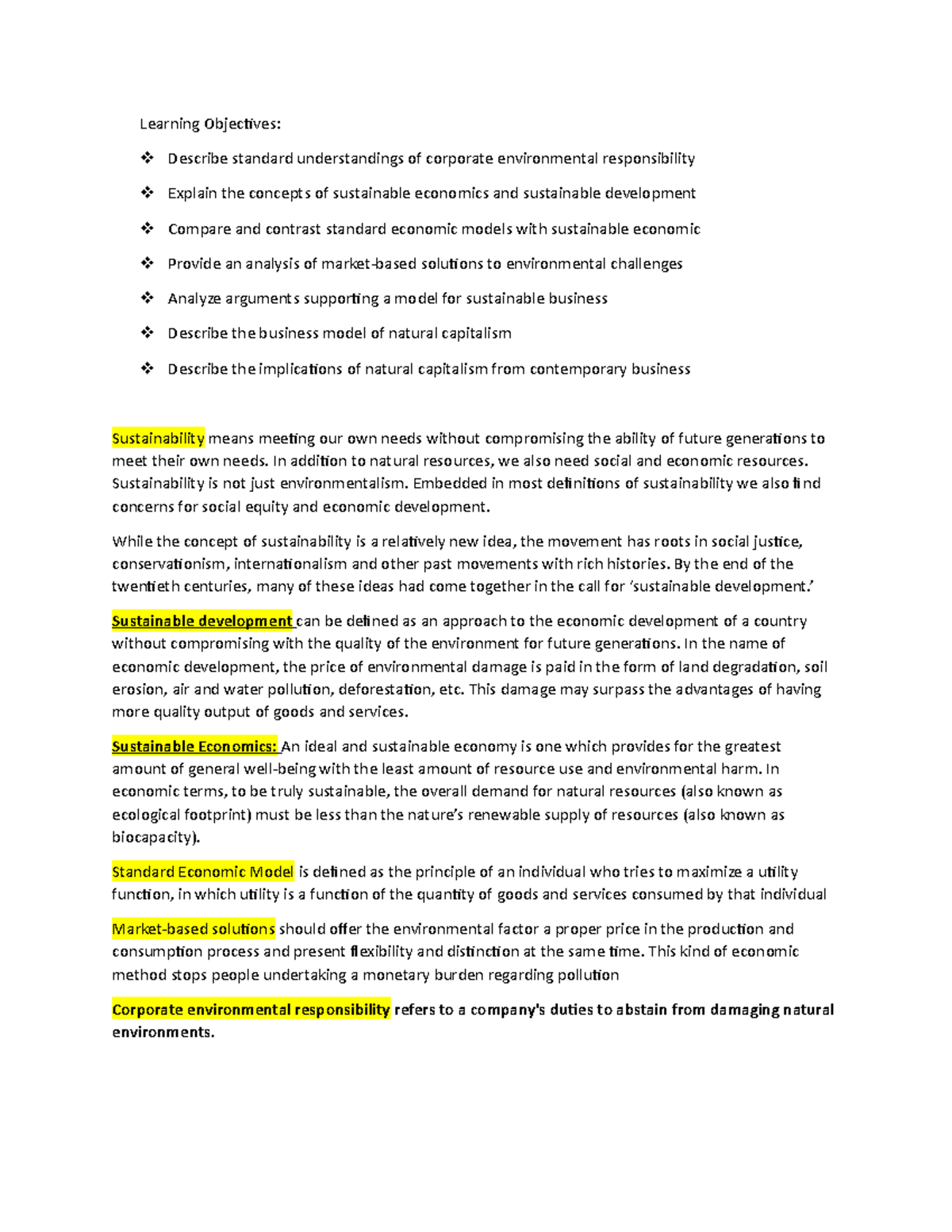 Chapter 10 - Learning Objectives: Describe standard understandings of ...