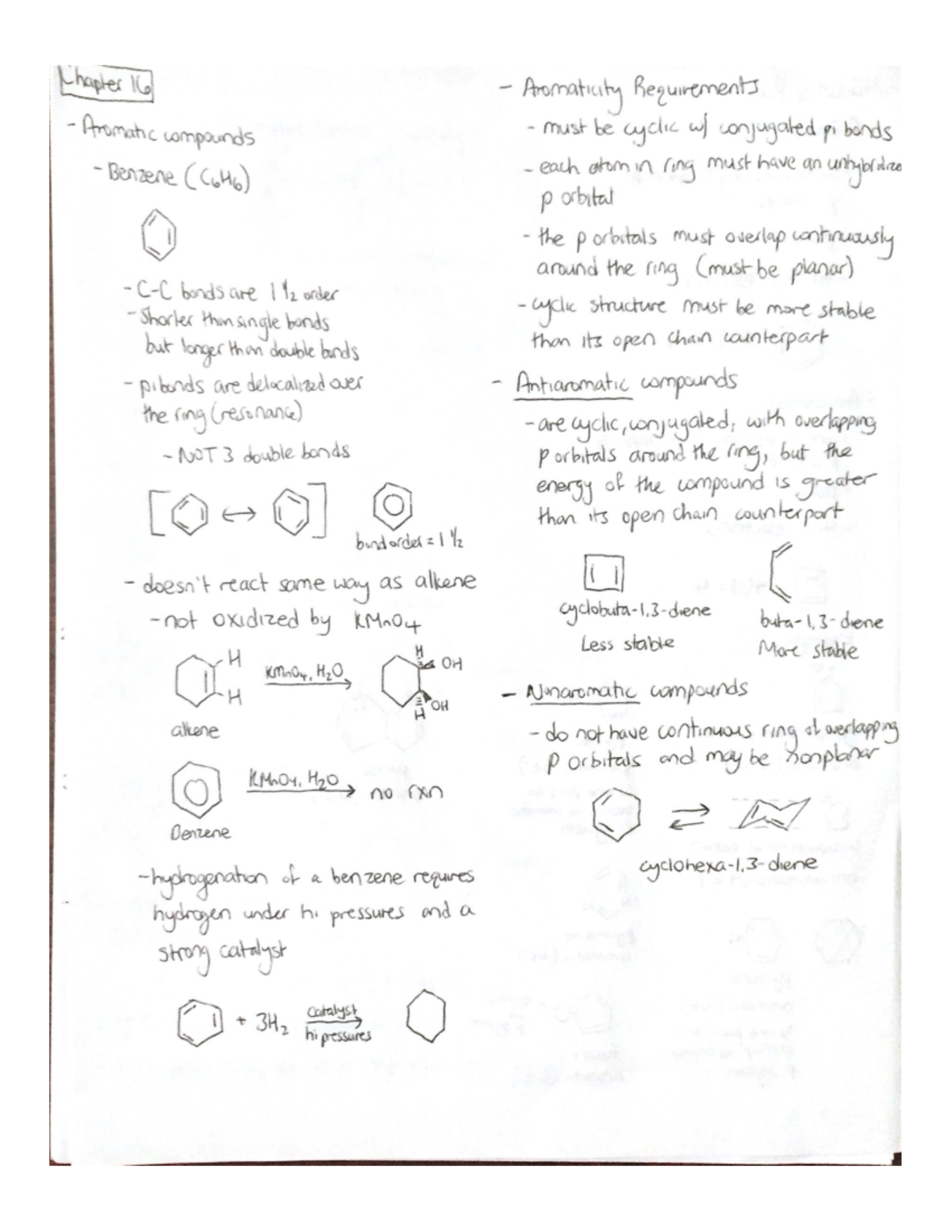 Wade Organic Chemistry CH16 Study Guide: Aromatic Compounds Overview ...