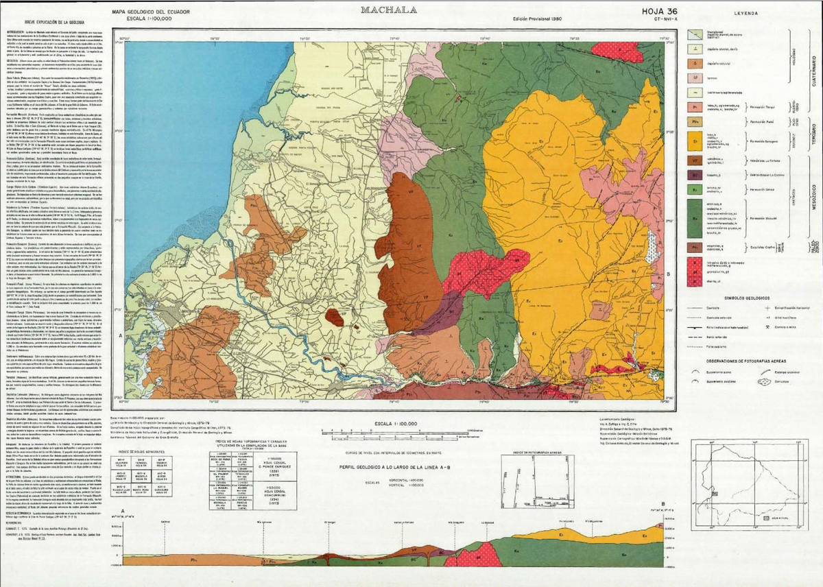 Geological Map of Machala, Ecuador (Sheet 24) - Scale 1:100 - Studocu
