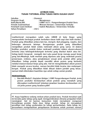 Tugas 3: Strategi Peluncuran Produk Baru (EKMA4473) - Manajemen 2025.1 - Studocu