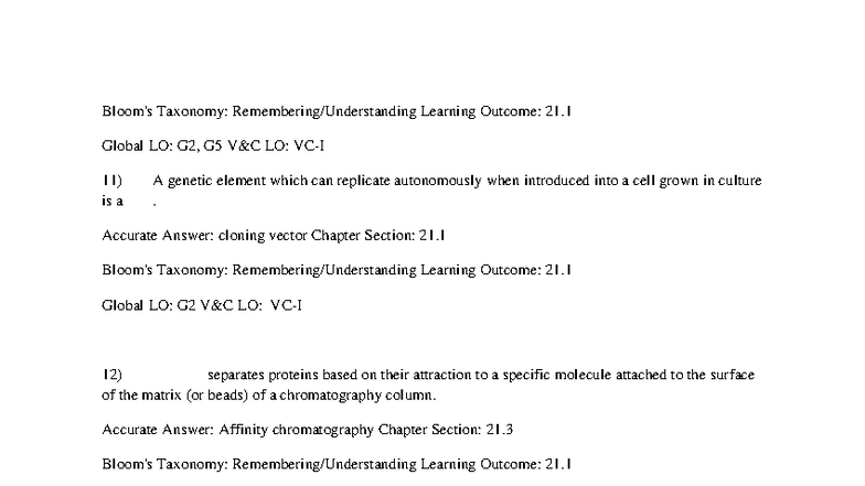 Test Bank for Becker's World of the Cell (10th Ed) - Chapter Insights ...