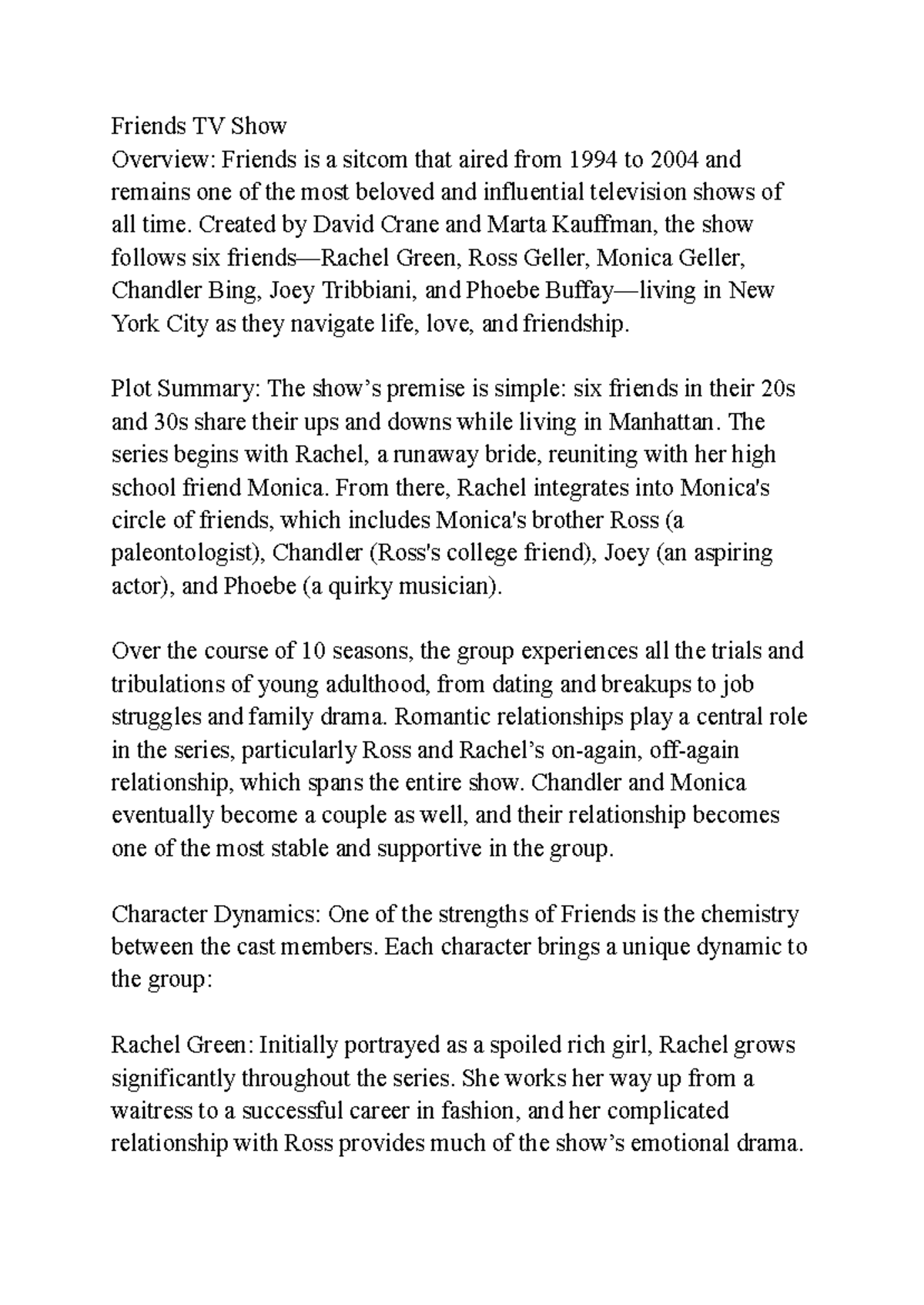 Friends TV Show Analysis: A Breakdown of Character Dynamics and Themes ...
