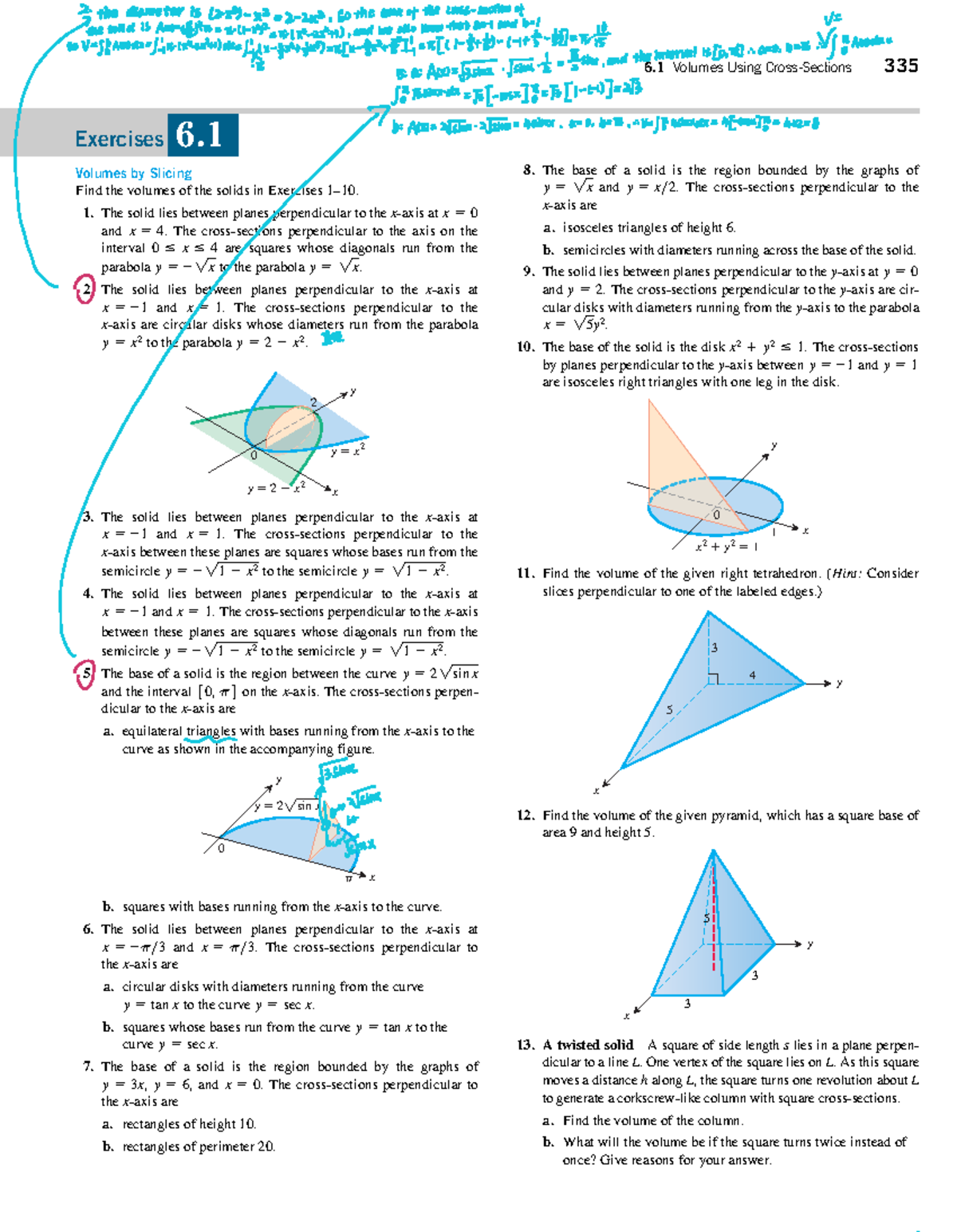 MAT1001 Assignment: Volumes of Solids and Applications of Integrals - Studocu